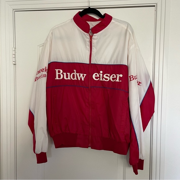Budweiser | Jackets & Coats | Vintage Budweiser Racing Windbreaker ...